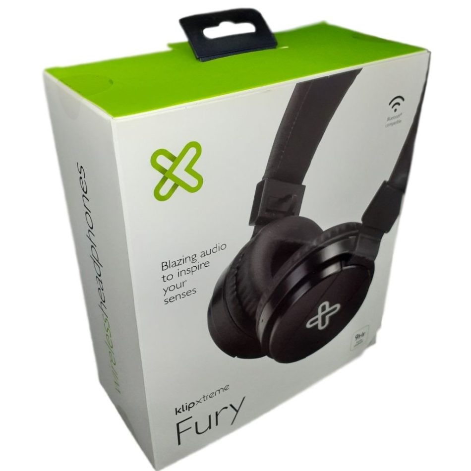 Audífonos Klip Xtreme Fury Con Bluetooth Color Negro - CabShop