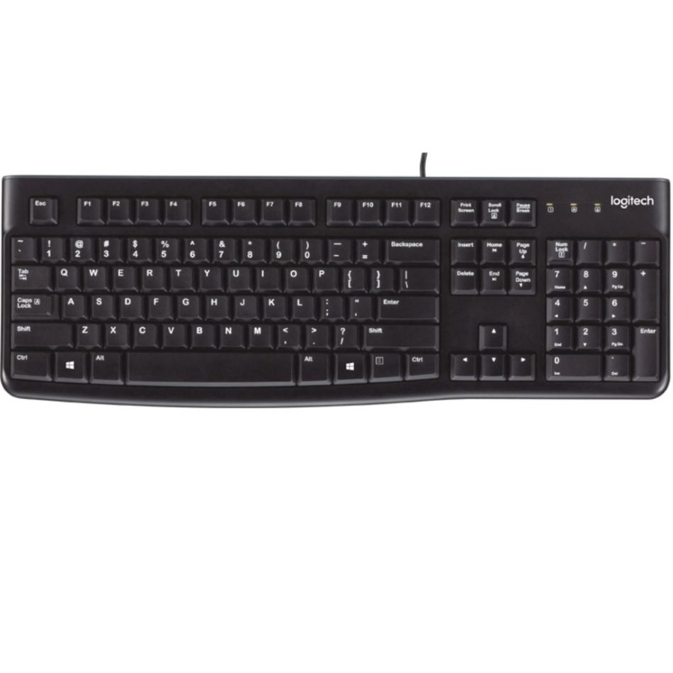 Teclado Estándar Logitech K120 USB Alámbrico - CabShop